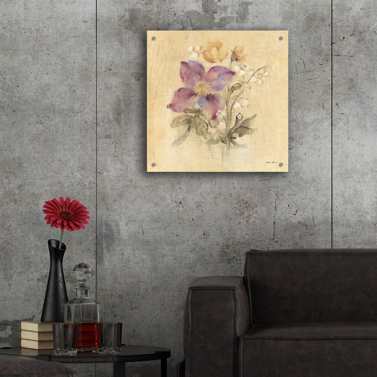 Lark Manor™ 'Clematis Nosegay' by Cheri Blum Acrylic Glass Wall Art ...