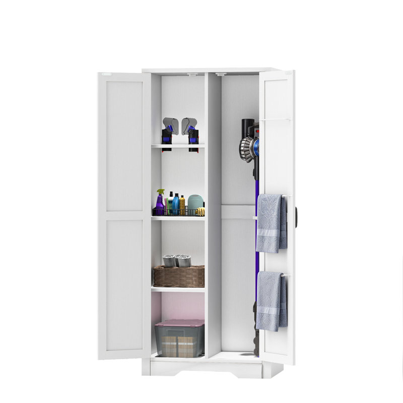 WFX Utility™ 23.6" W Wood Storage Cabinet Cleaning Tool Cabinet | Wayfair