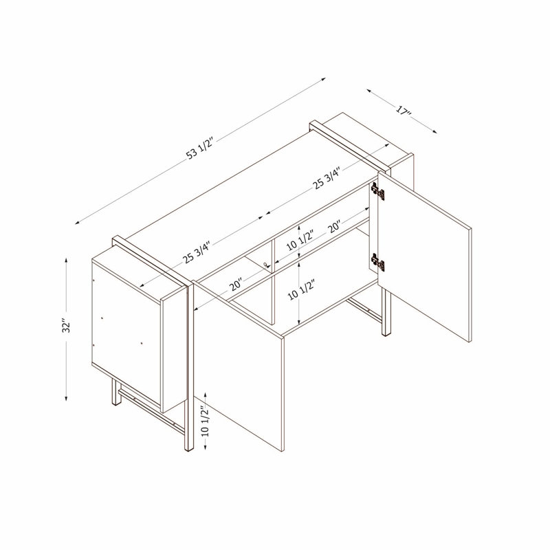 South Shore Mezzy 2-Door Sideboard & Reviews | Wayfair