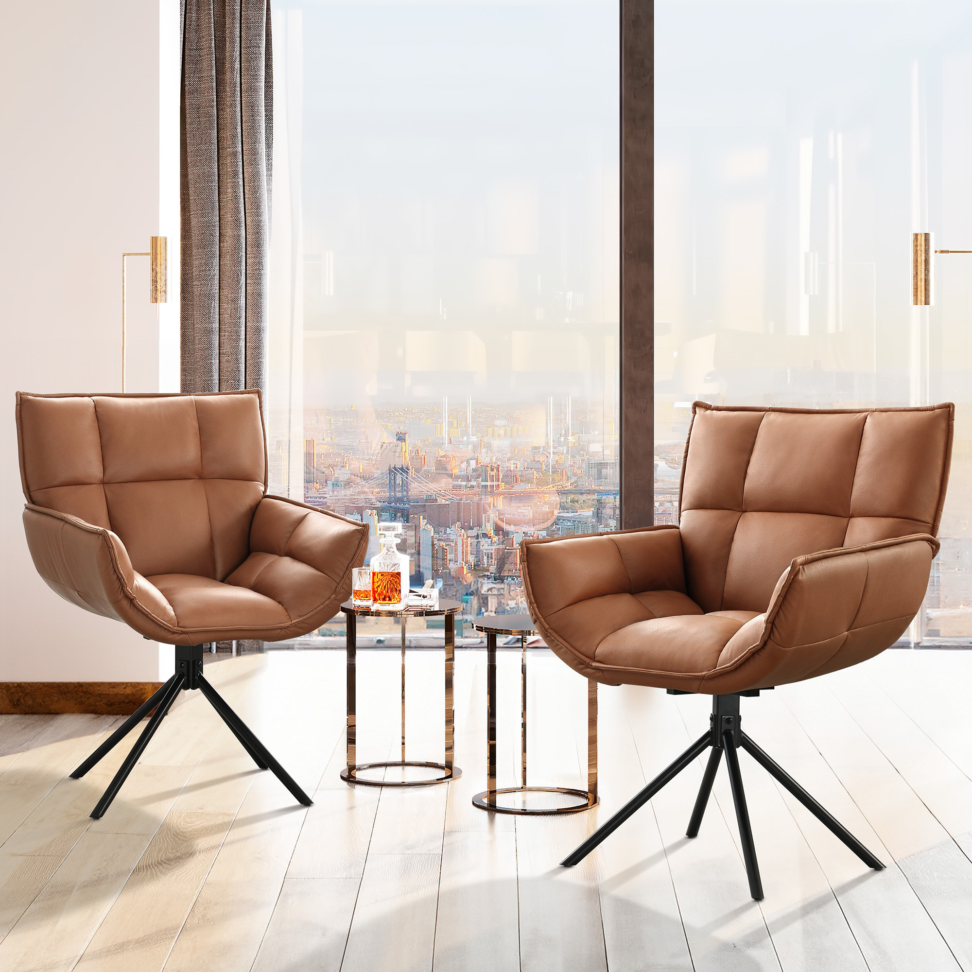 Corrigan Studio® Set of 2 Office Chairs –Ergonomic Desk Chairs for ...