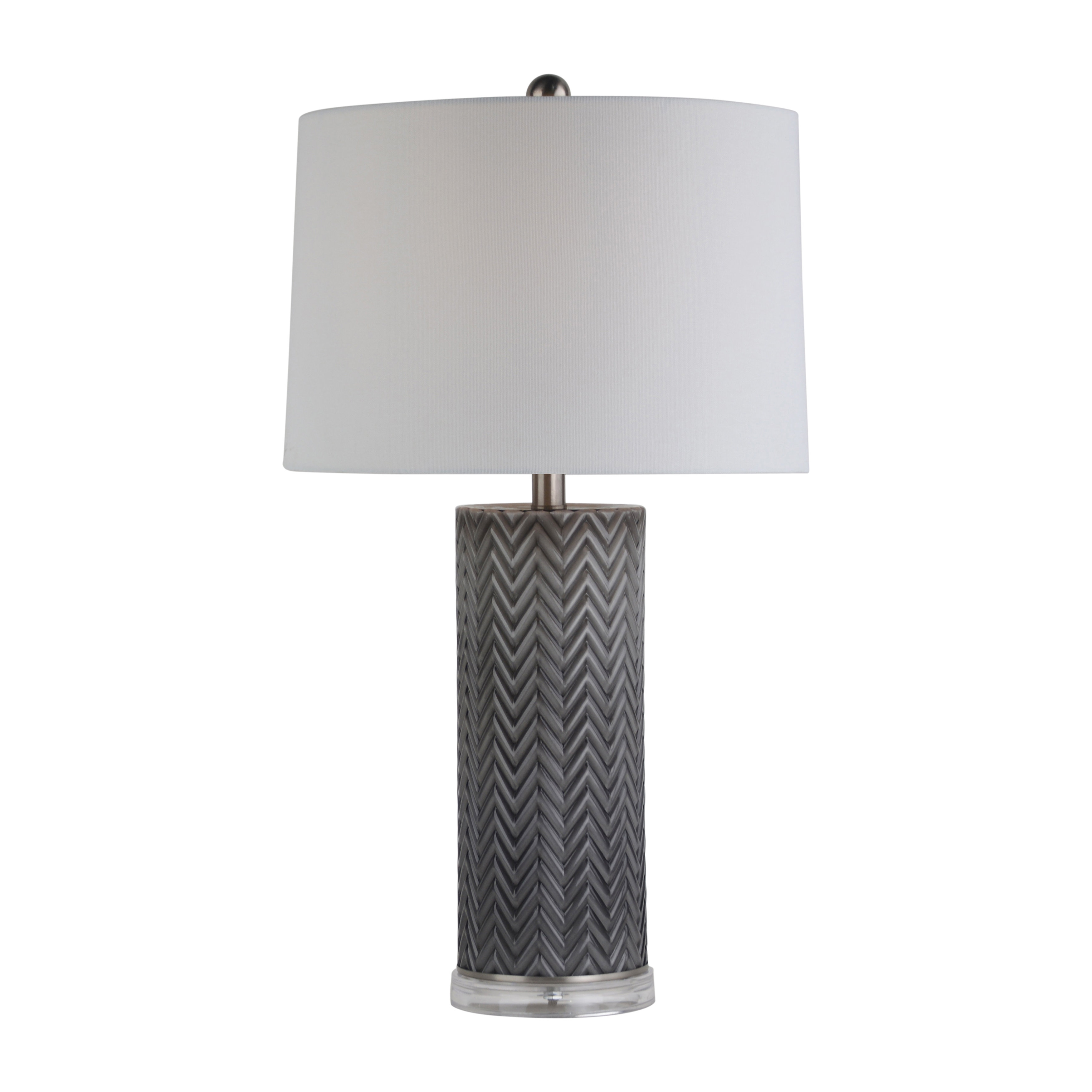 Latitude Run® Modern Chevron Textured Table Lamp - 15" x 15" x 28 ...
