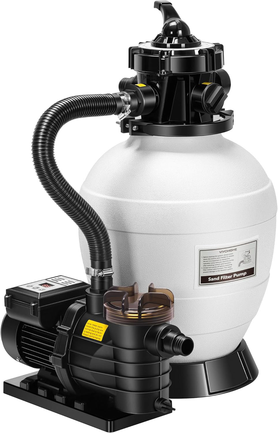 VIVOHOME 2640 Gph 14,000 Gallon Swimming Pool Sand Filter Pump With ...
