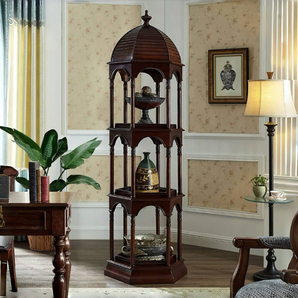 marlao American-style Solid Wood Creative Display Cabinet | Wayfair