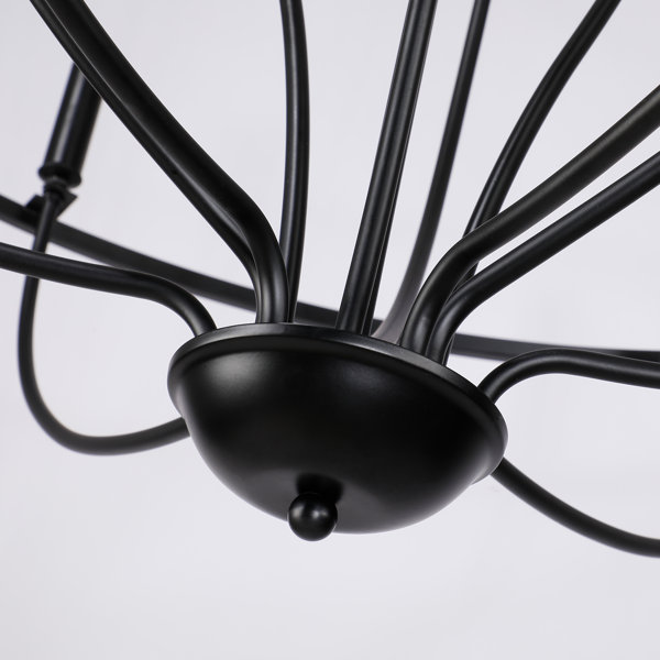 Ivy Bronx Orono 12 - Light Graceful Curve Candlestick Metal Chandelier ...