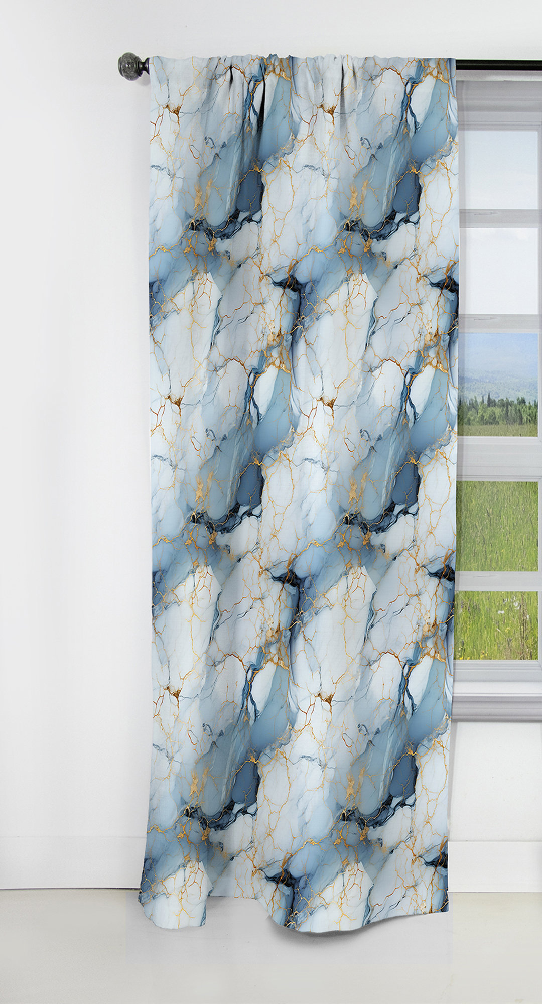 Design Art Serene Elegance Marble Pattern - Abstract Marble Curtain ...