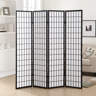 Latitude Run® 4-Panel Japanese-Inspired Room Divider - Wood Frame ...