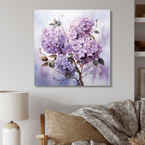 Winston Porter " Minimalist Elegance Dreamscape Lilac Bouquet I " | Wayfair