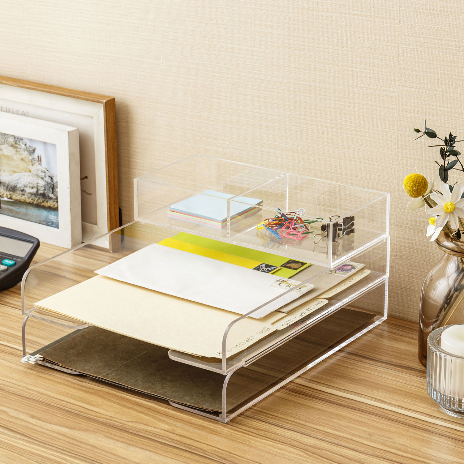 The Twillery Co.® Archuleta Acrylic Stackable Desk Organizer & Reviews ...