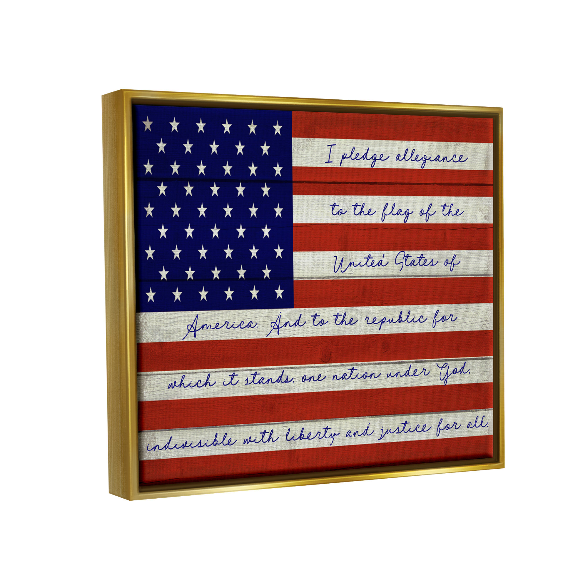Rosalind Wheeler Latitude Run® Pledge Of Allegiance Flag Framed Floater ...