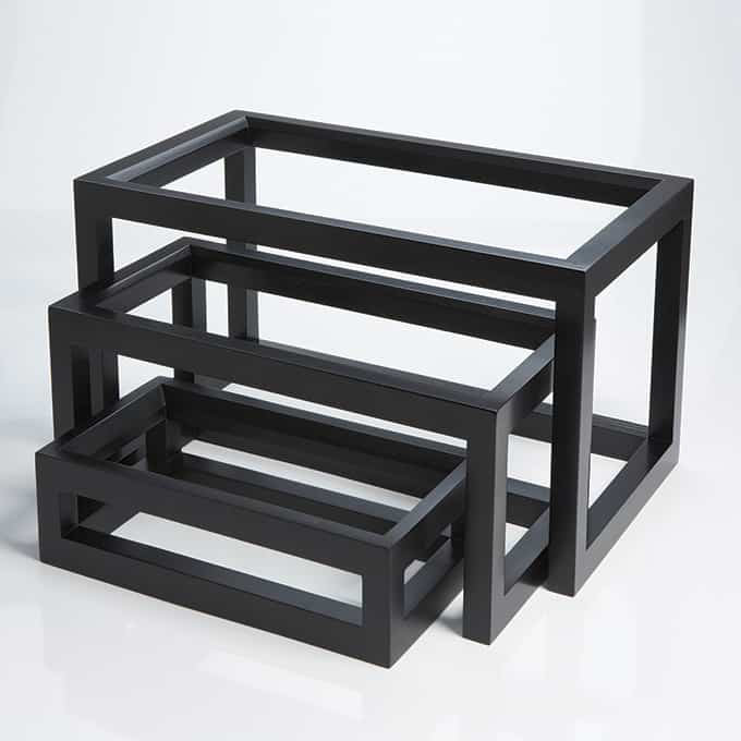 American Metalcraft RISER SET, WOODEN, OPEN FRAME, SET OF 3 | Wayfair