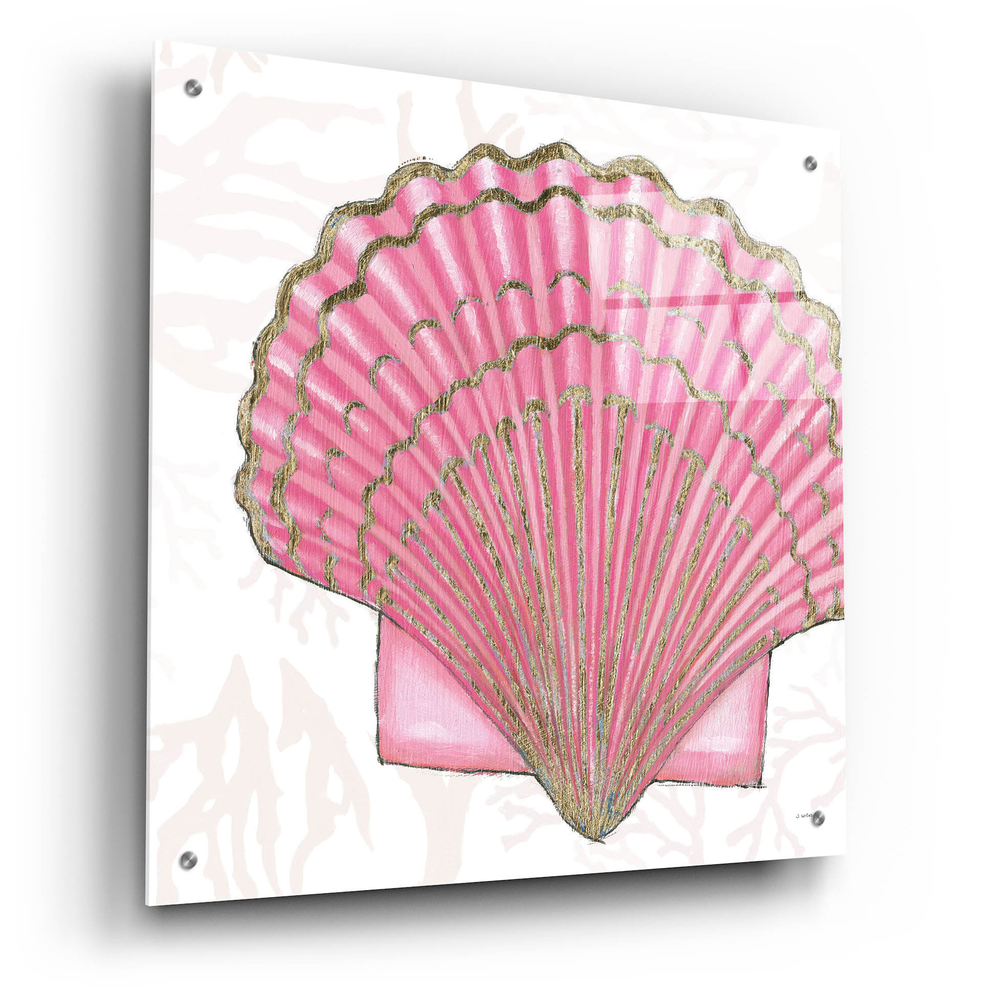 Epic Art 'Shimmering Shells 5' by James Wiens Acrylic Glass Wall Art ...