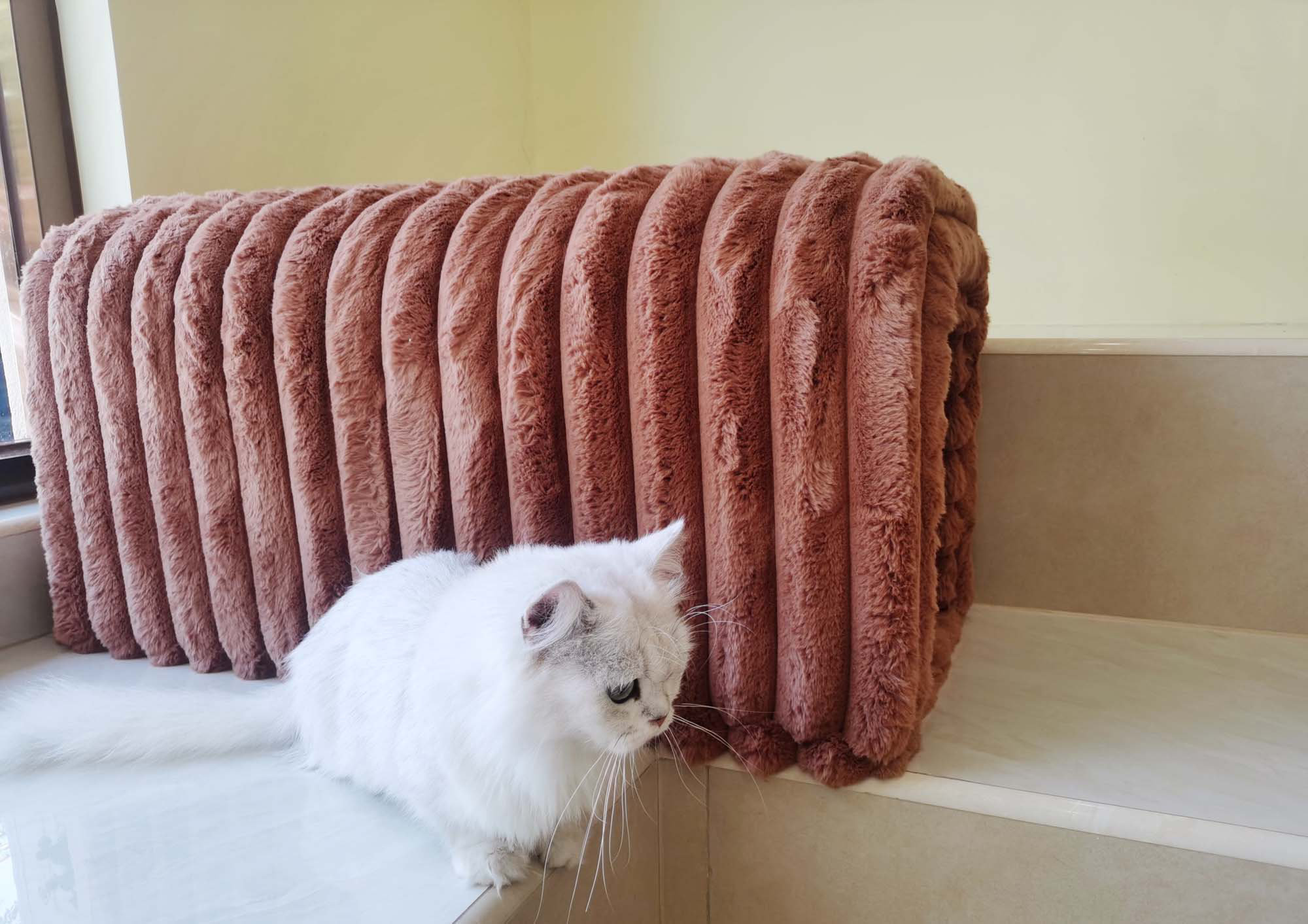 Mercer41 Ottoman Storage Bench Pet Supplies Corduroy Bench Cat's Nest ...