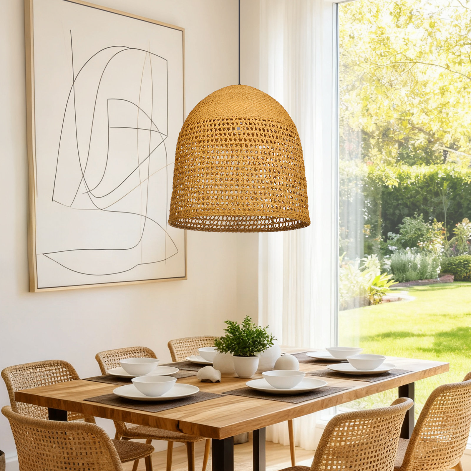 Bayou Breeze Bohemian Style Rattan Dayja for Kitchen Island | Wayfair