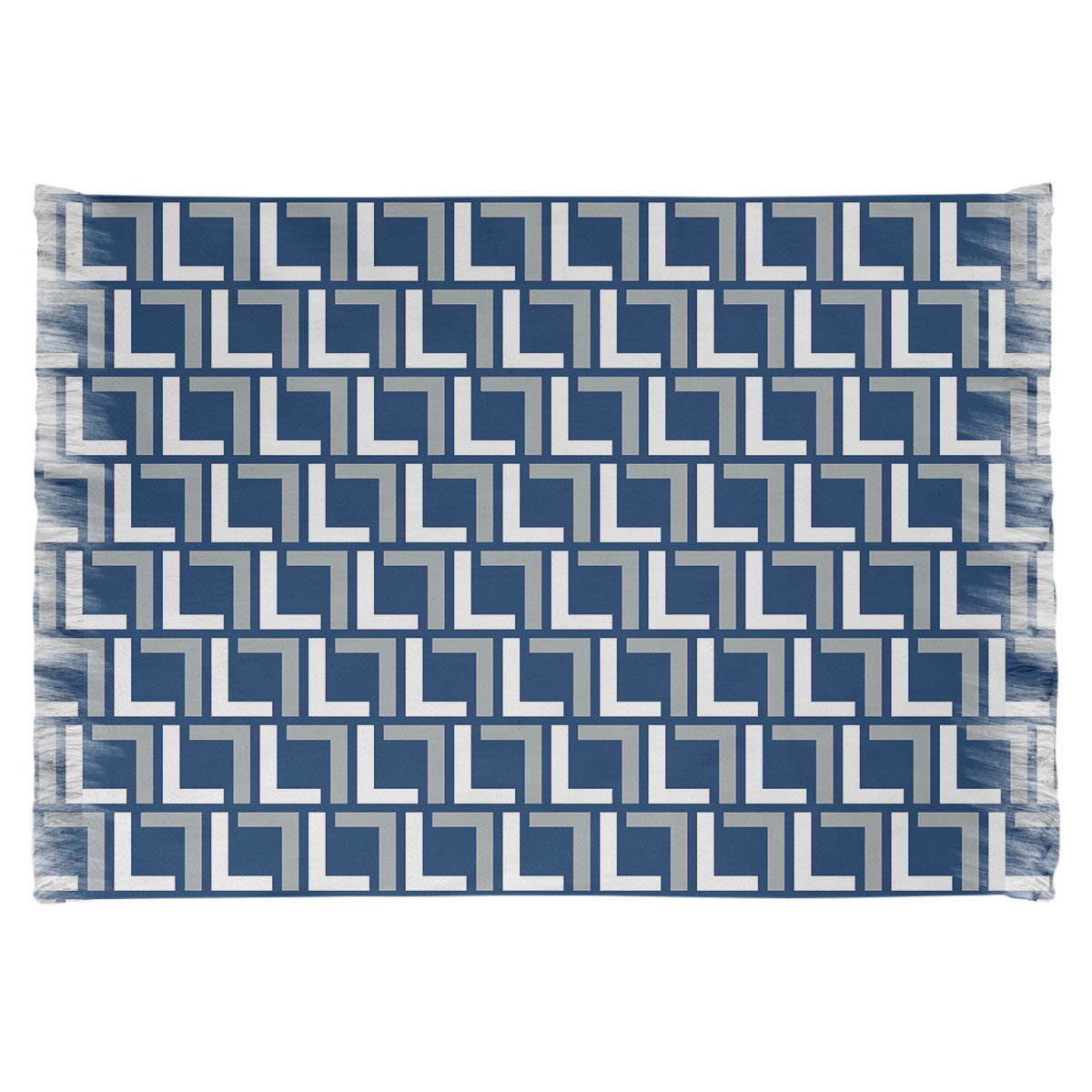 East Urban Home Indianapolis Football Luxury Square Pattern Chenille ...