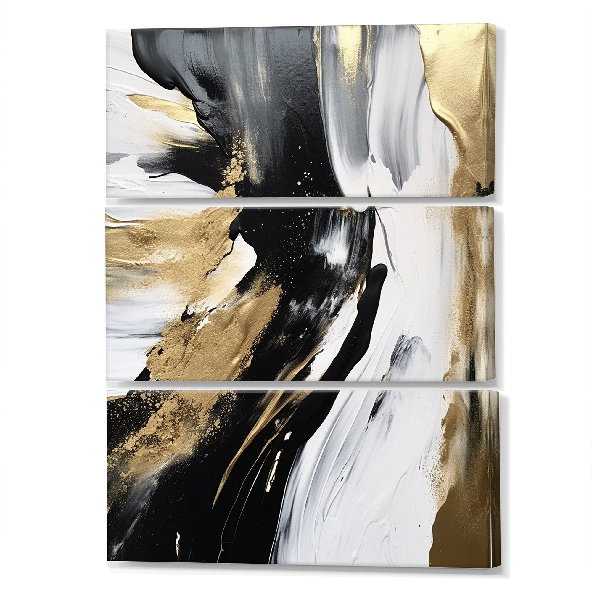 Willa Arlo™ Interiors Monson - Abstract Painting Canvas Wall Art Set ...