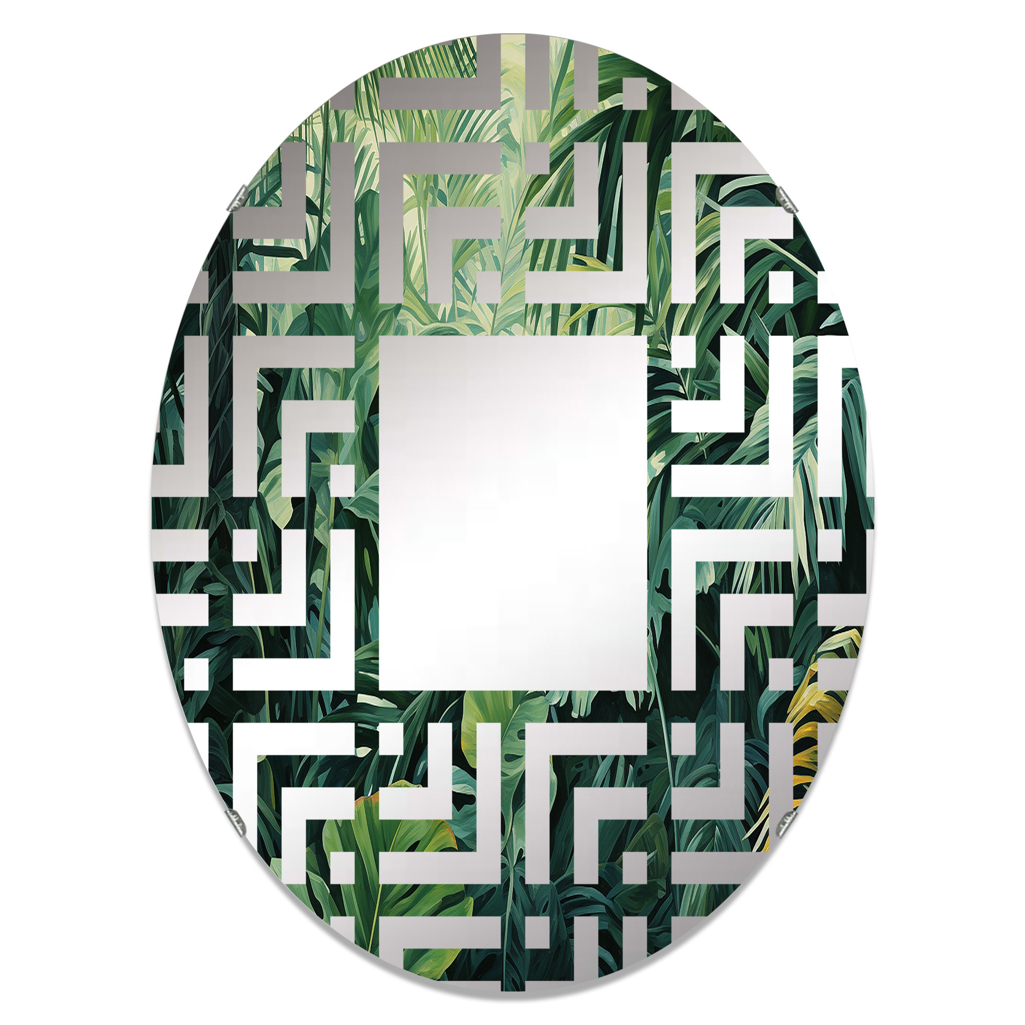 Design Art Jade Jungle Thick Jungle Of Palm Trees II - Maze Decorative ...