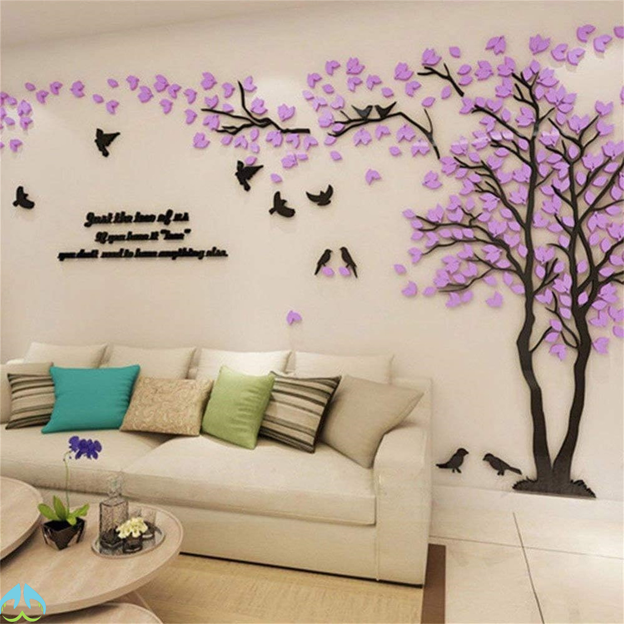 MAKBEZ 3D Tree Wall Sticker for Living Room | Wayfair
