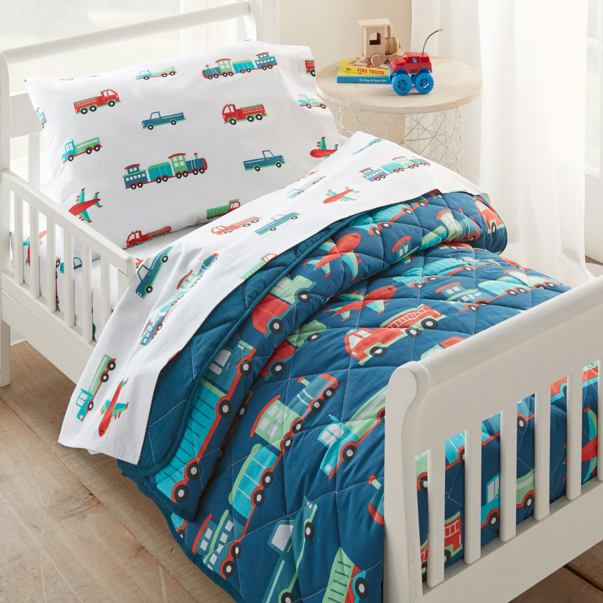 Wildkin Transportation 100% Cotton Sheet Set - Toddler & Reviews | Wayfair