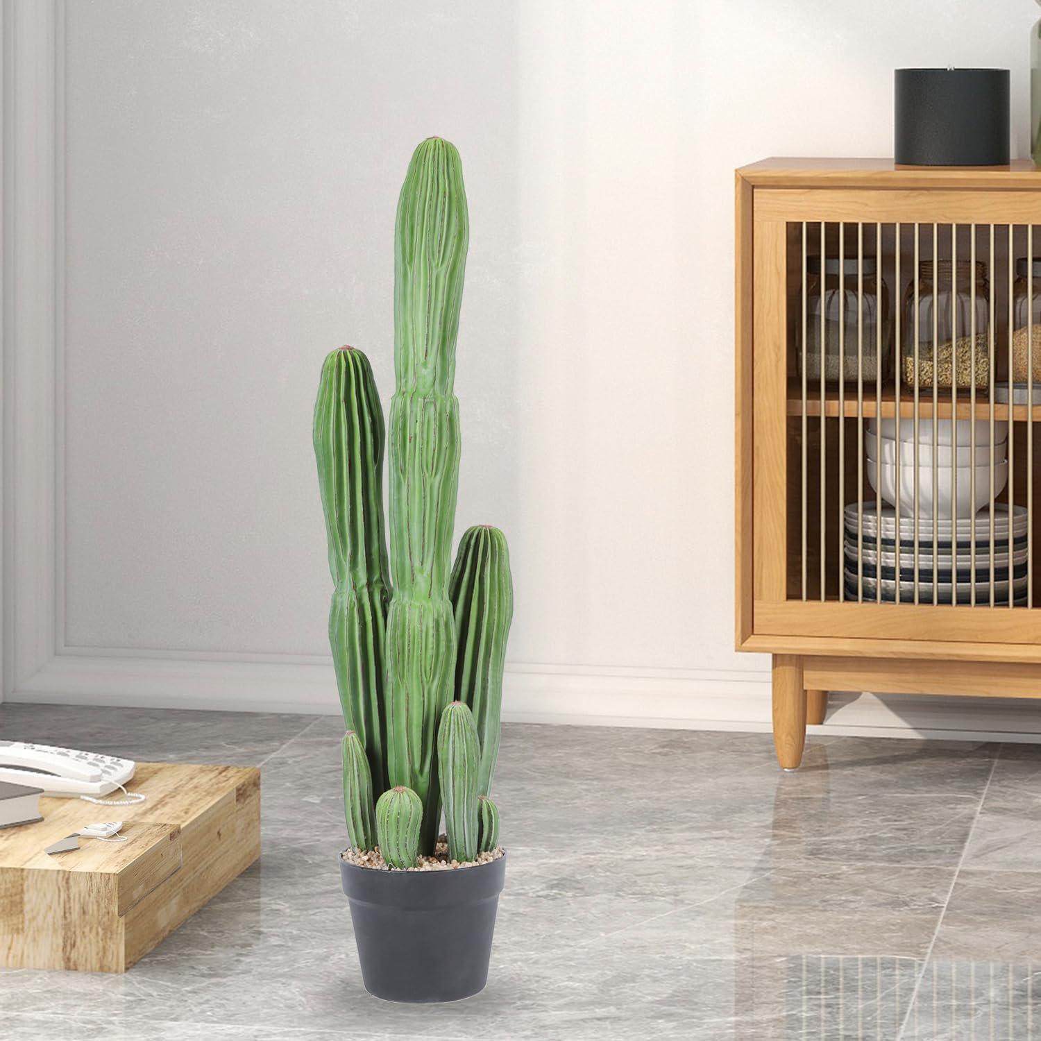 Hokku Designs Artificial Cactus Fake Cacti 30" Faux Potted Cactus ...