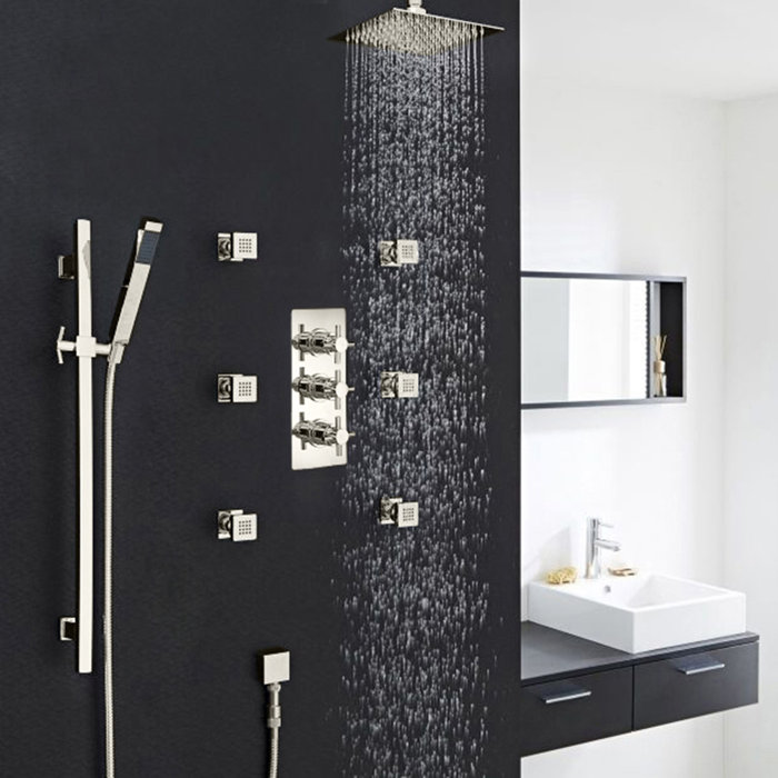 FontanaShowers Reno Complete Shower System with Rough in-Valve | Wayfair