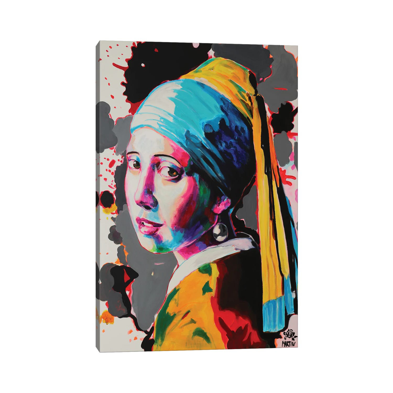 East Urban Home " Girl With Pearl Earring " by Peter Martin Painting ...