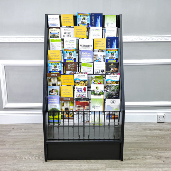 FixtureDisplays Literature Rack Brochure Holder Leaflet Coupon Stand ...