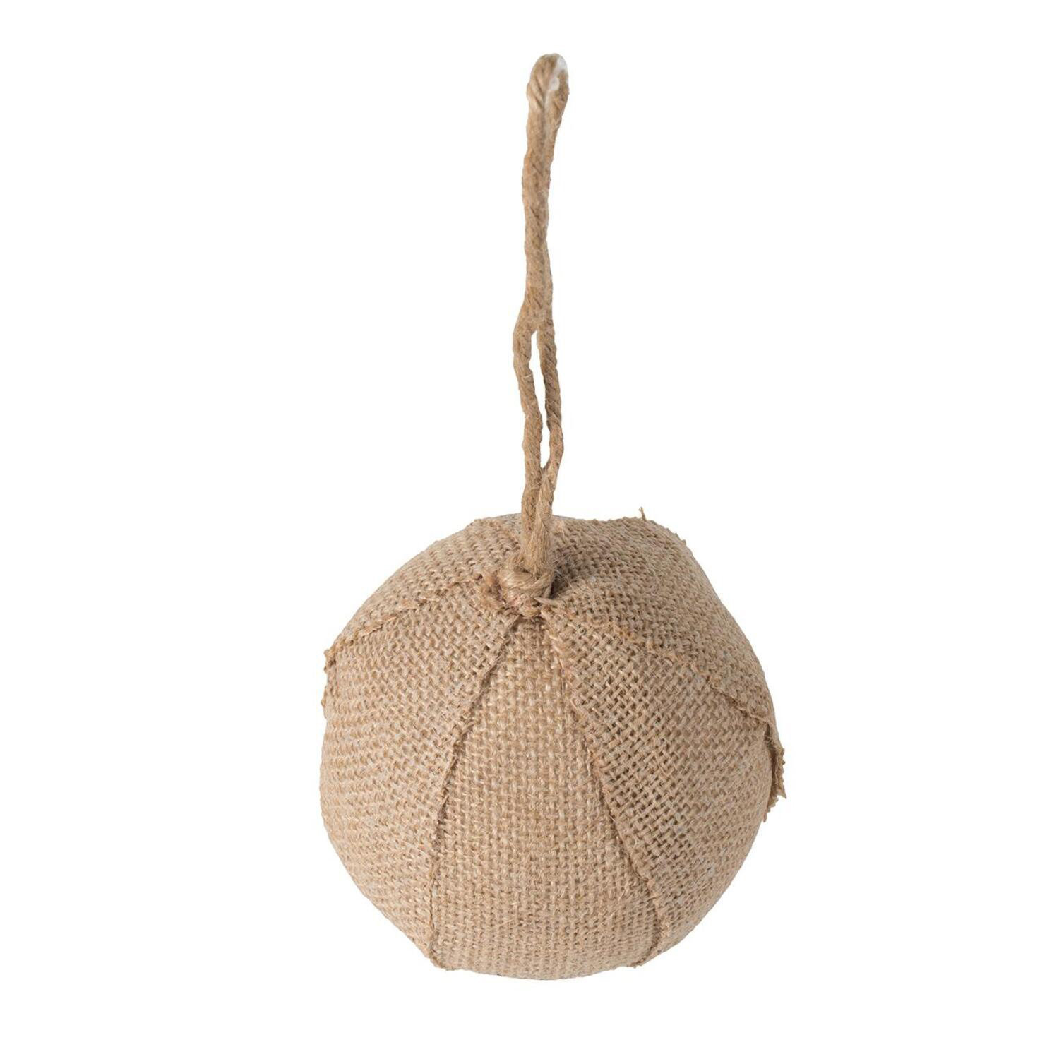 The Holiday Aisle® Burlap Ball Ornament with Jute Hanger | Wayfair