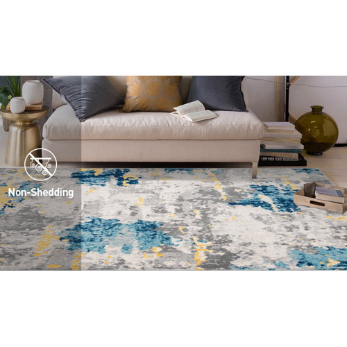 Wrought Studio Sianna Abstract Indoor Rug & Reviews | Wayfair