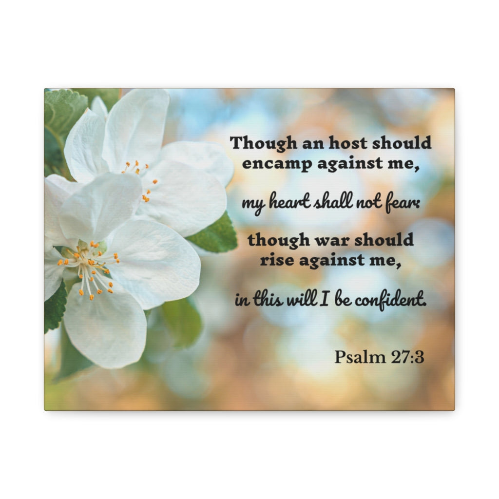 Trinx Heart Shall Not Fear Psalm 27:3 Christian Wall Art Bible Verse ...