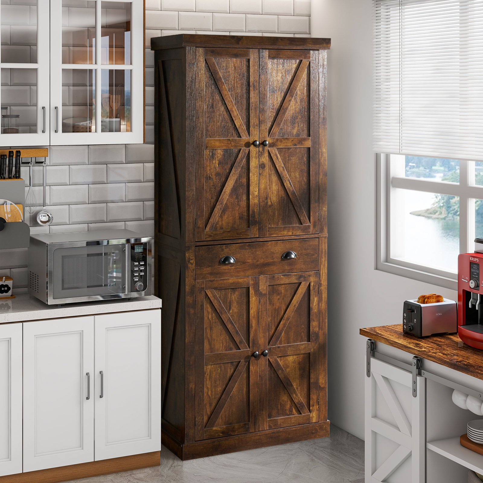 Millwood Pines Armoire de rangement Kitchen Pantry, armoire ...