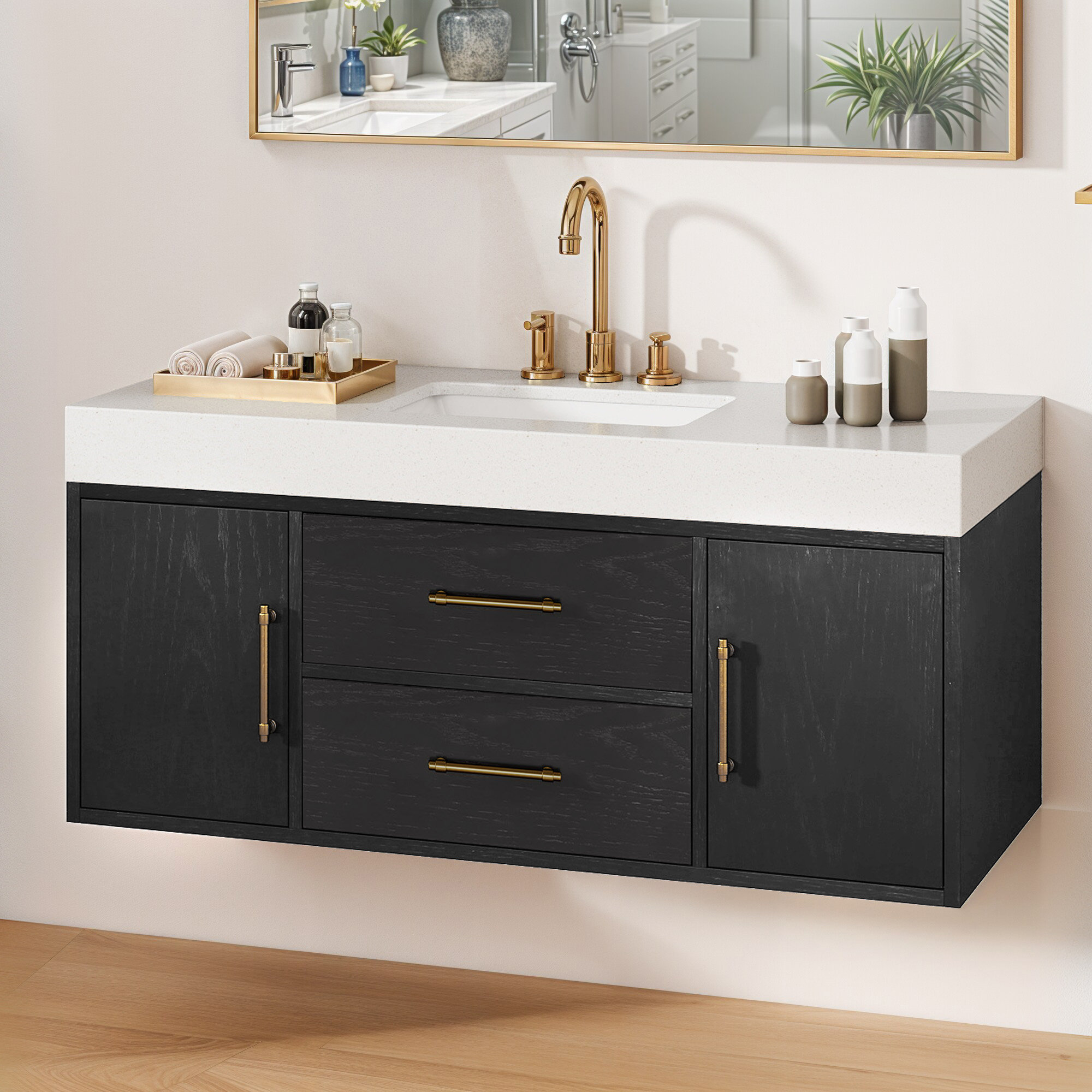 Black Floating Bathroom Vanity