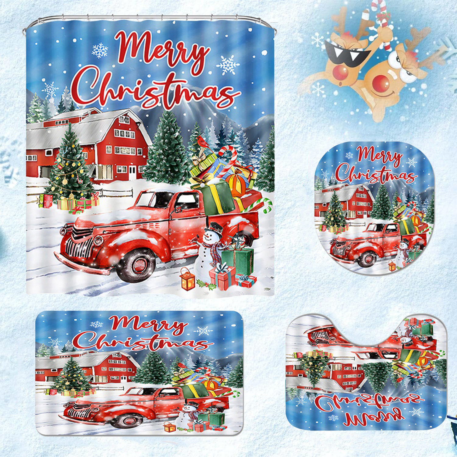 The Holiday Aisle® Jothan Shower Curtain with Hooks Included | Wayfair