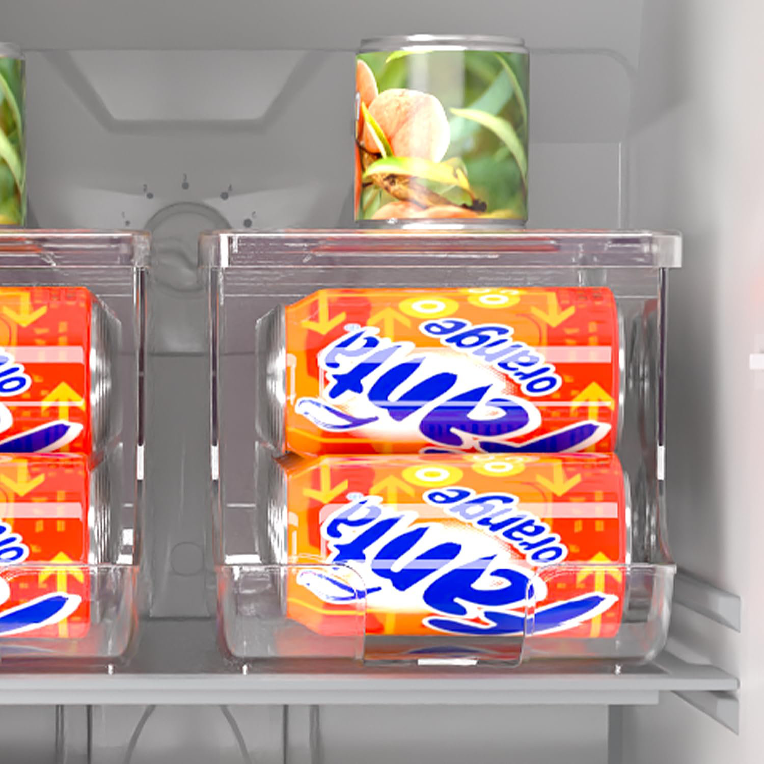Prep & Savour 2 Pack Soda Can Organizer For Refrigerator, Stackable ...