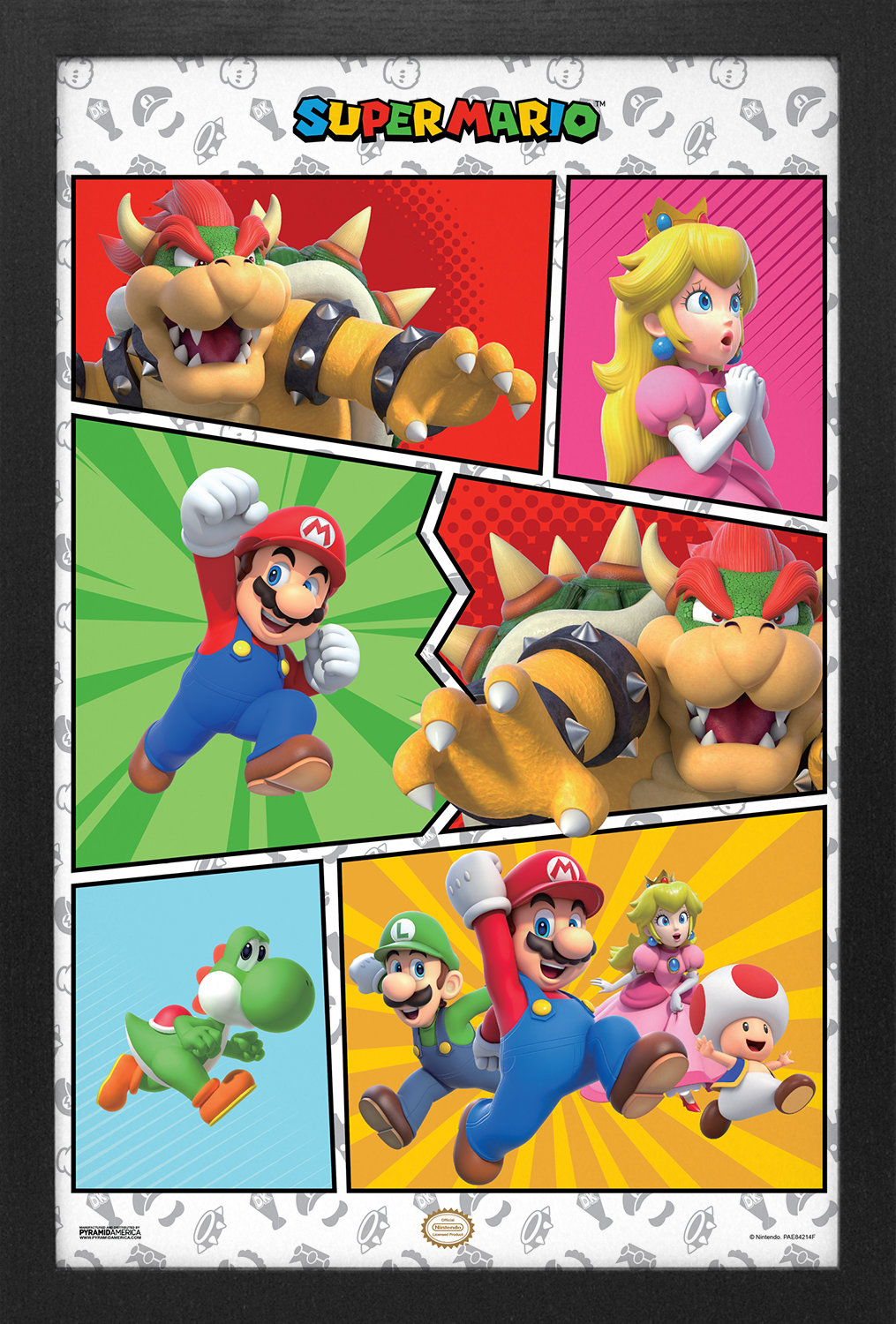 Dakota Fields Super Mario- Comic Style 11x17 Gel-Coat Framed Print ...