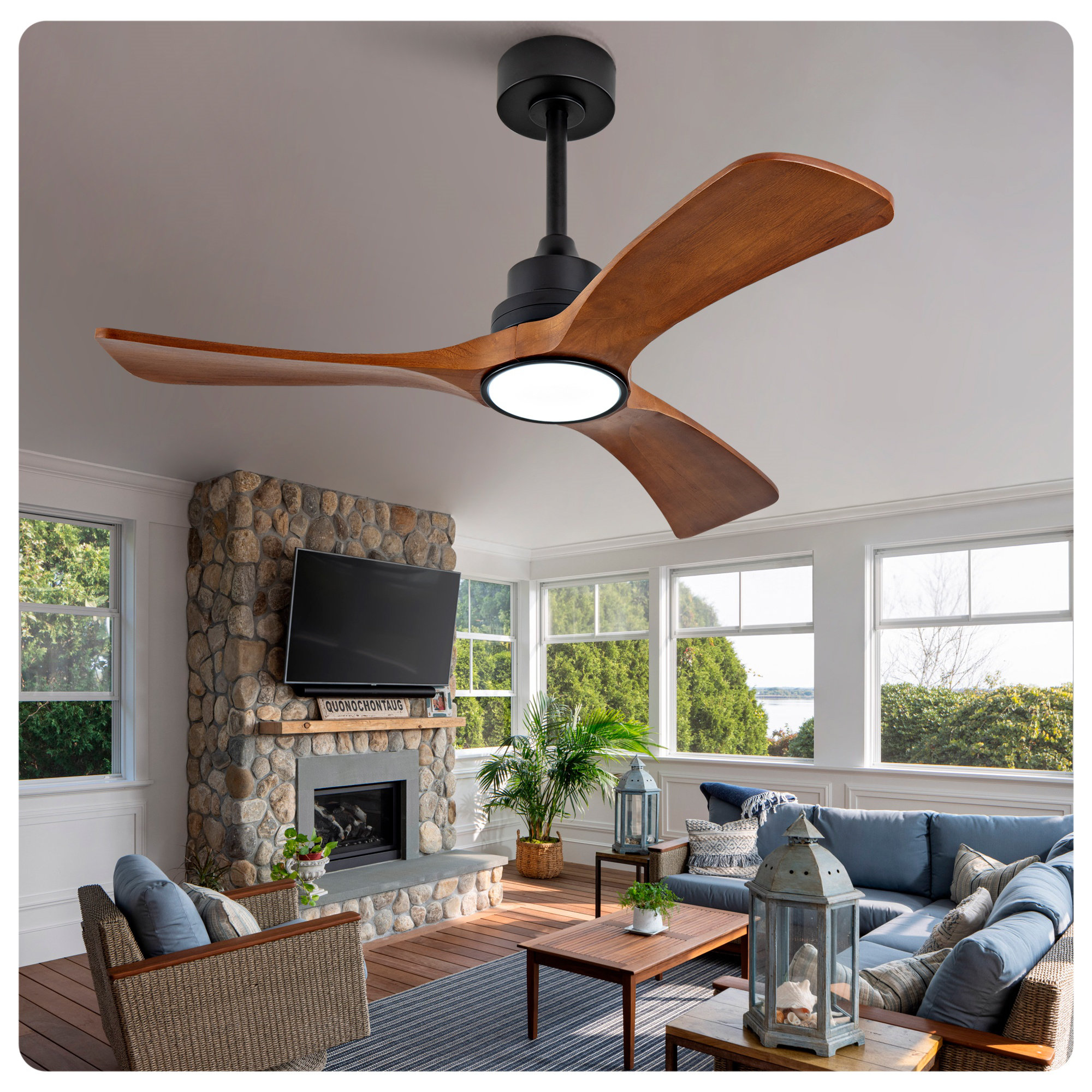 Ivy Bronx Ceiling Fan With Light | Wayfair