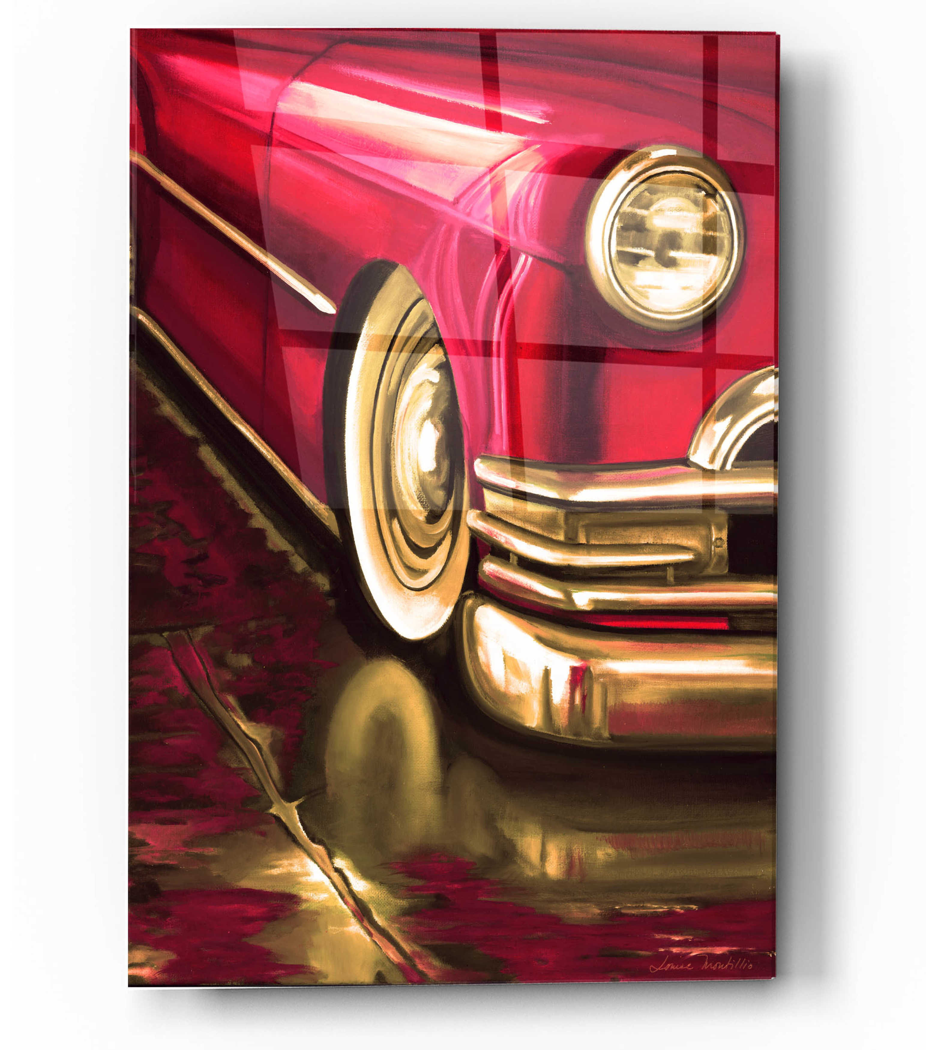 Red Barrel Studio® Vintage Car Reflections - Unframed Print | Wayfair