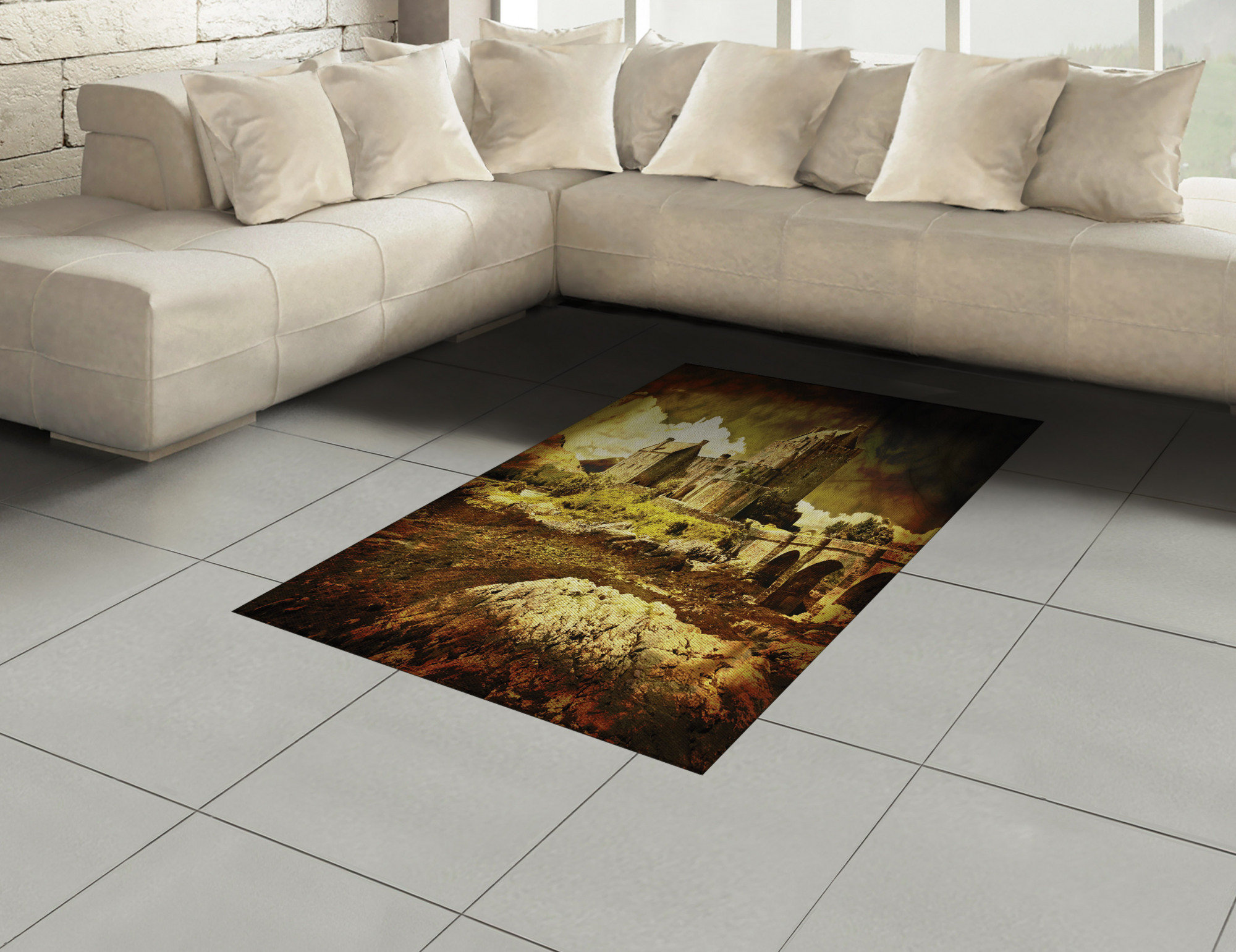 East Urban Home Medieval High Density Long Fiber Poly Threads ...