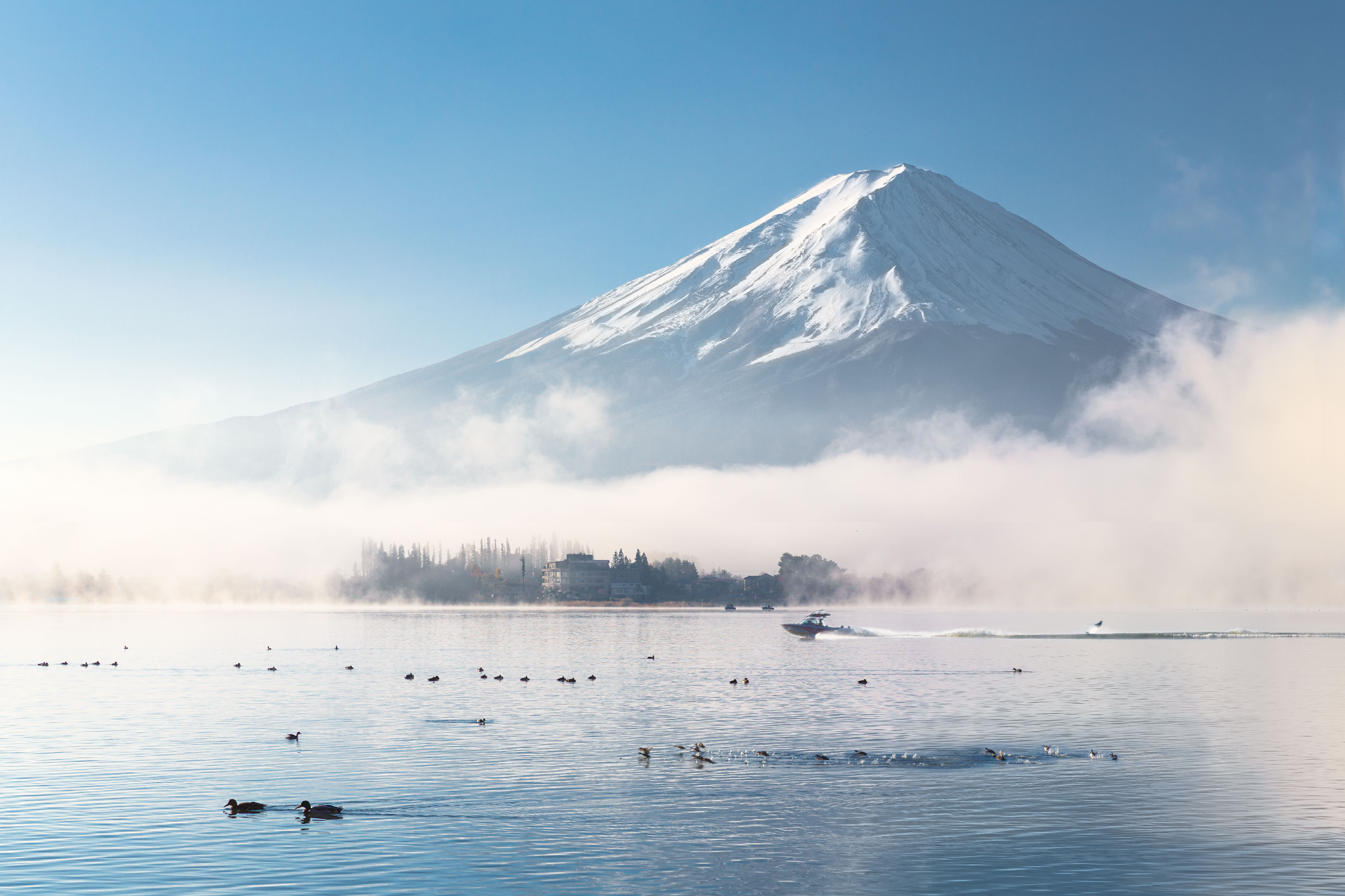 Millwood Pines Eladia Good Morning Mount Fuji - Wrapped Canvas ...