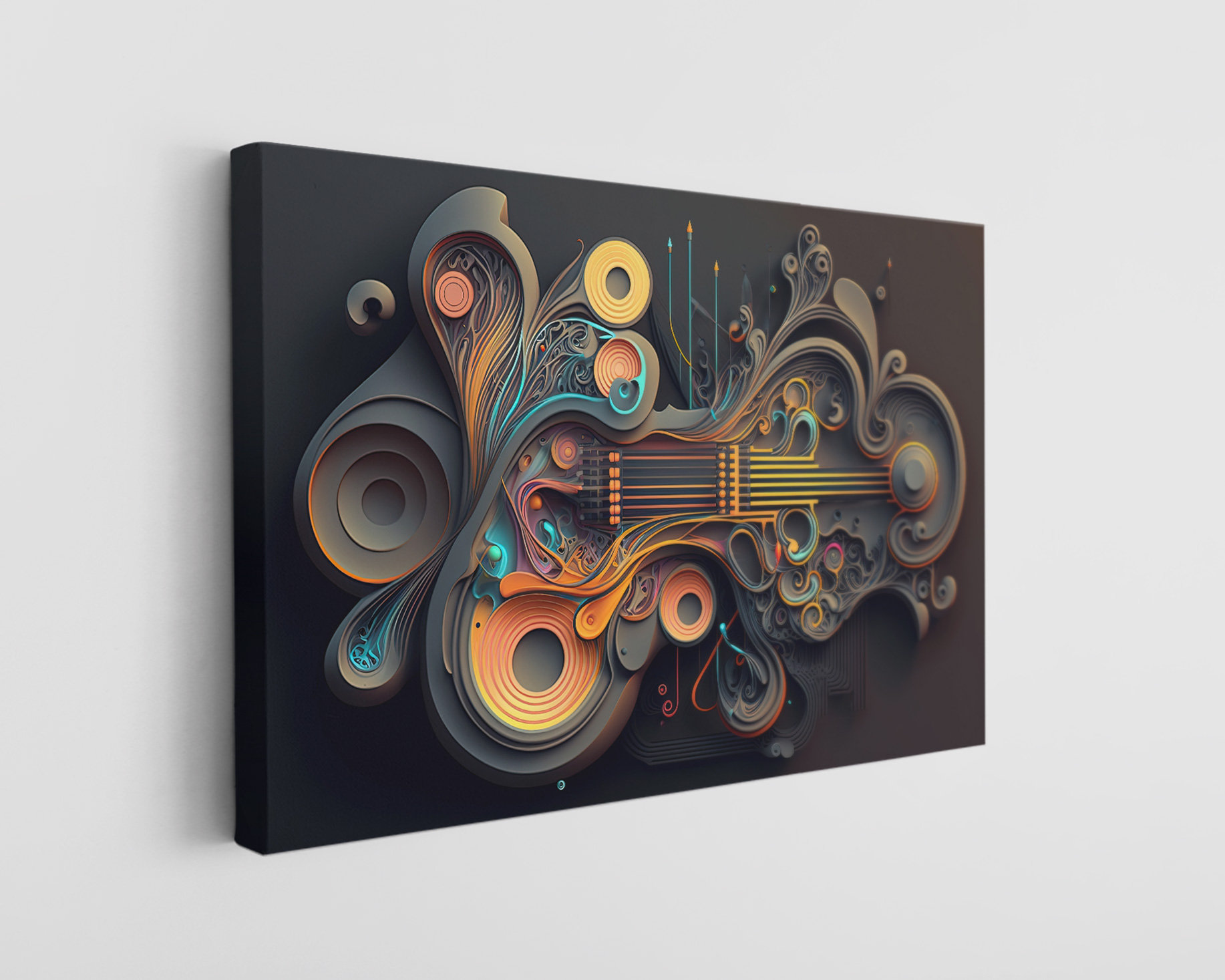 Brayden Studio Music Abstraction Musical Instrument Art Canvas Print ...