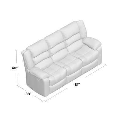 Red Barrel Studio® Kingsview 81'' Upholstered Reclining Sofa & Reviews ...