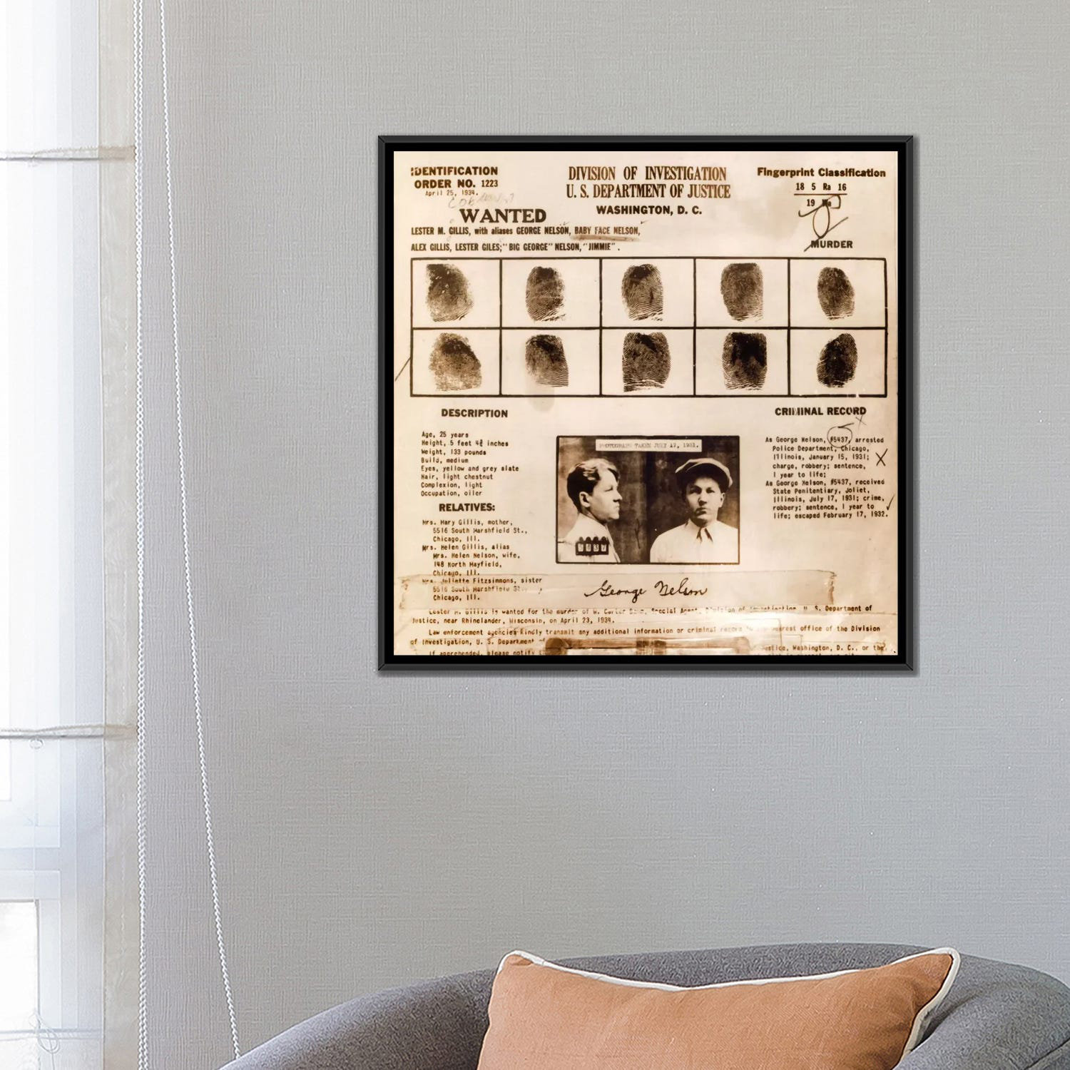 wanted frame sentence