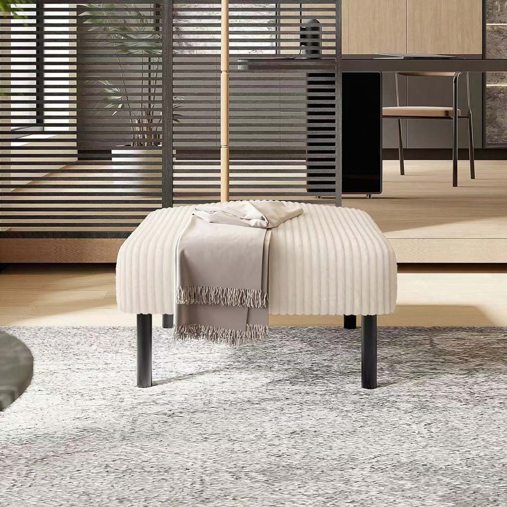 Mercer41 Corduroy Ottoman Footstool with Legs - Wayfair Canada