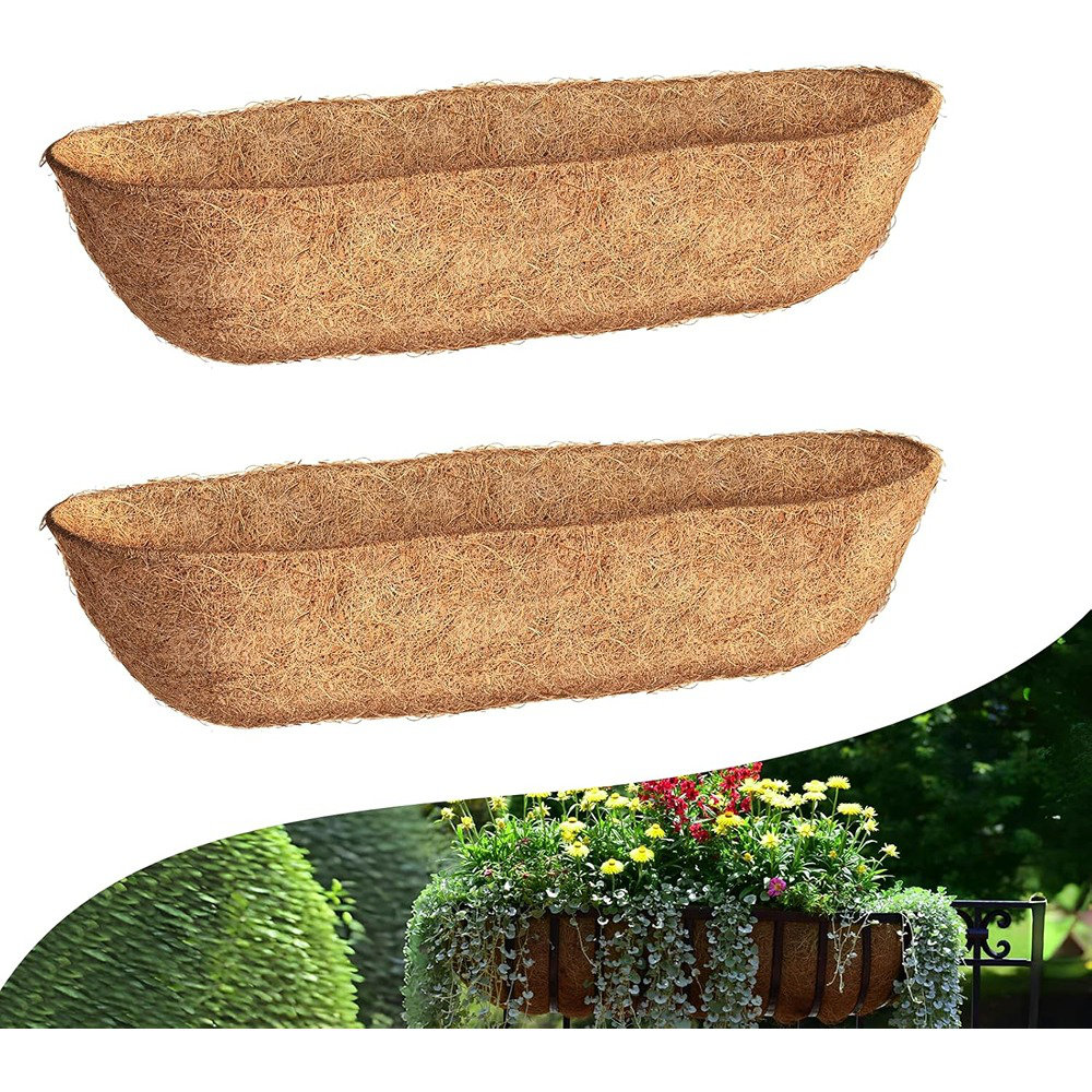 Ebern Designs 36 Inch Coco Liners Trough 2 Pack For Window Boxes ...