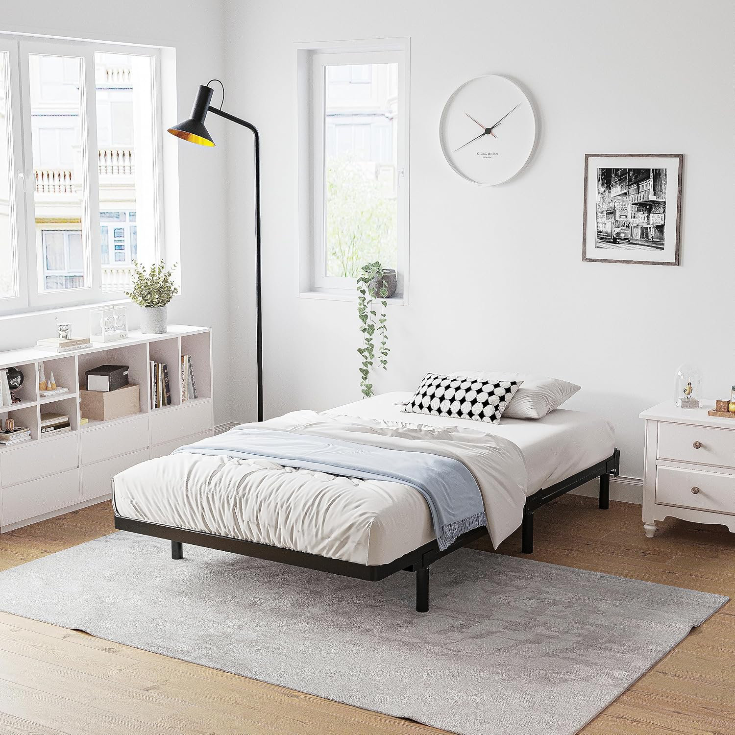 Arsuite 2-Inch Metal Box Spring And Bed Slat Replacement Frame - Steel ...