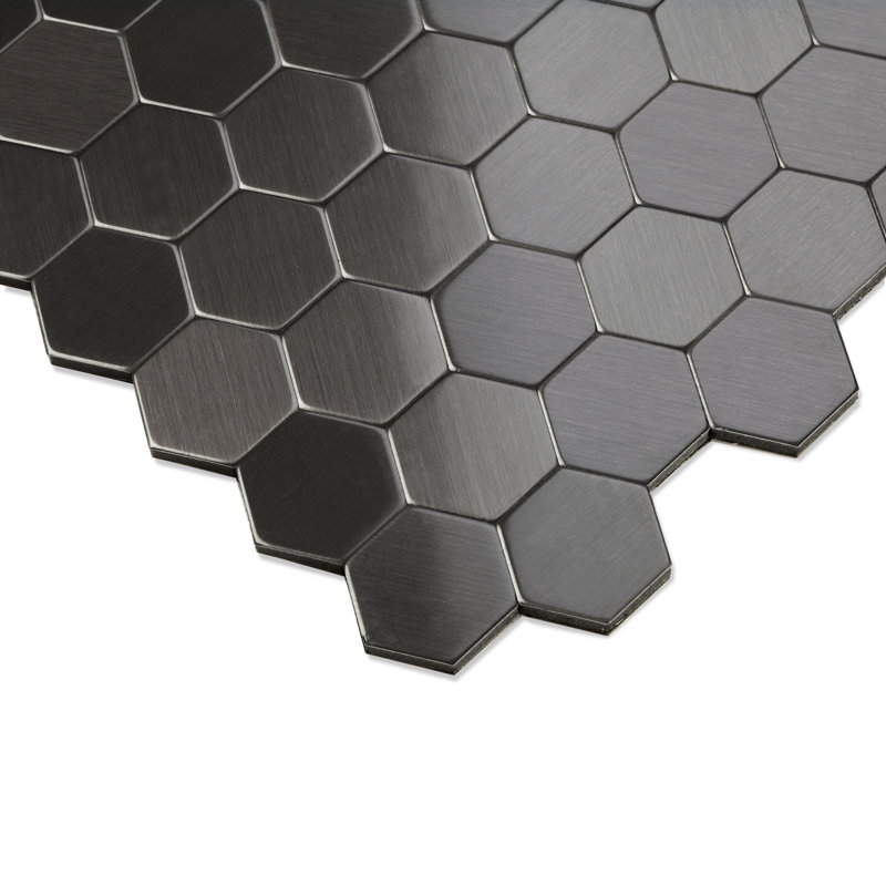 Speed tiles Hex II 11" x 12" Metal Peel & Stick Mosaic Tile | Wayfair