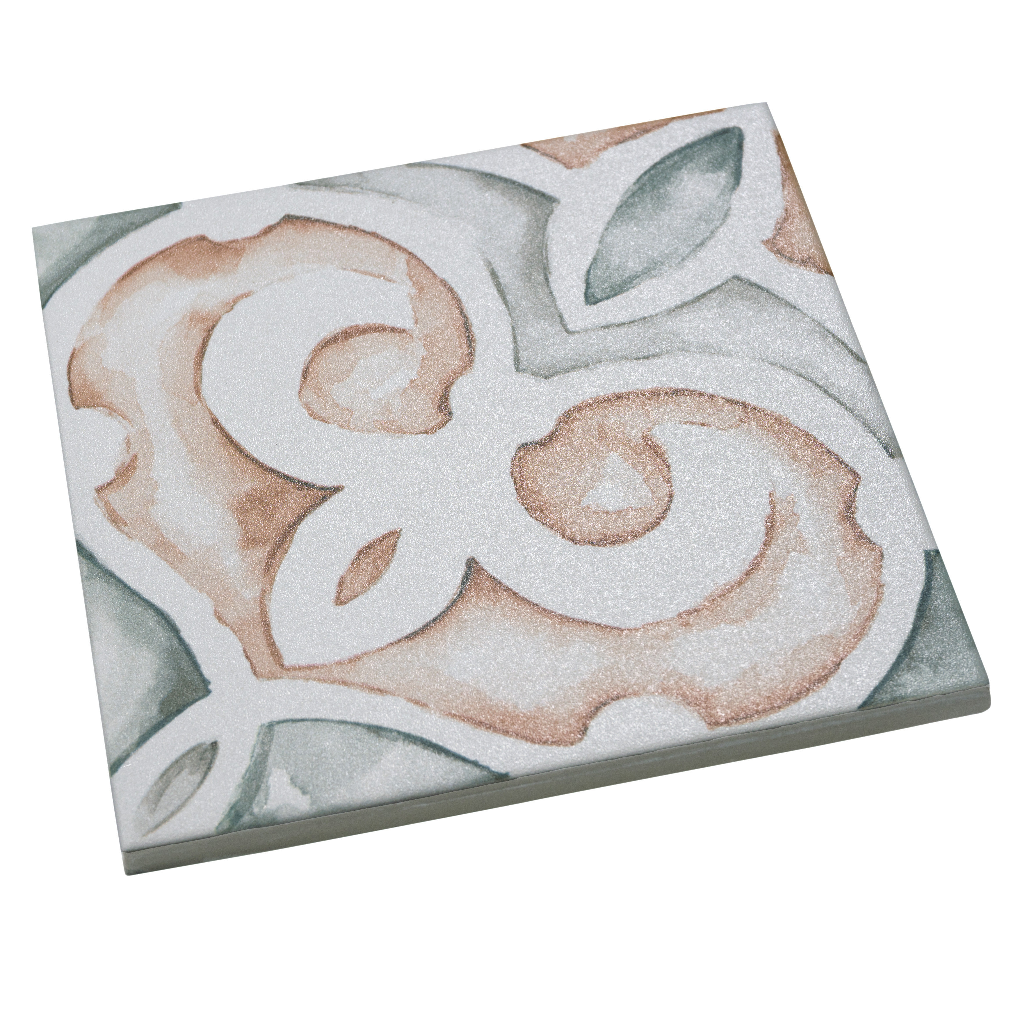 Merola Tile Saint Germain 6" x 6" Porcelain Patterned Wall & Floor Tile ...