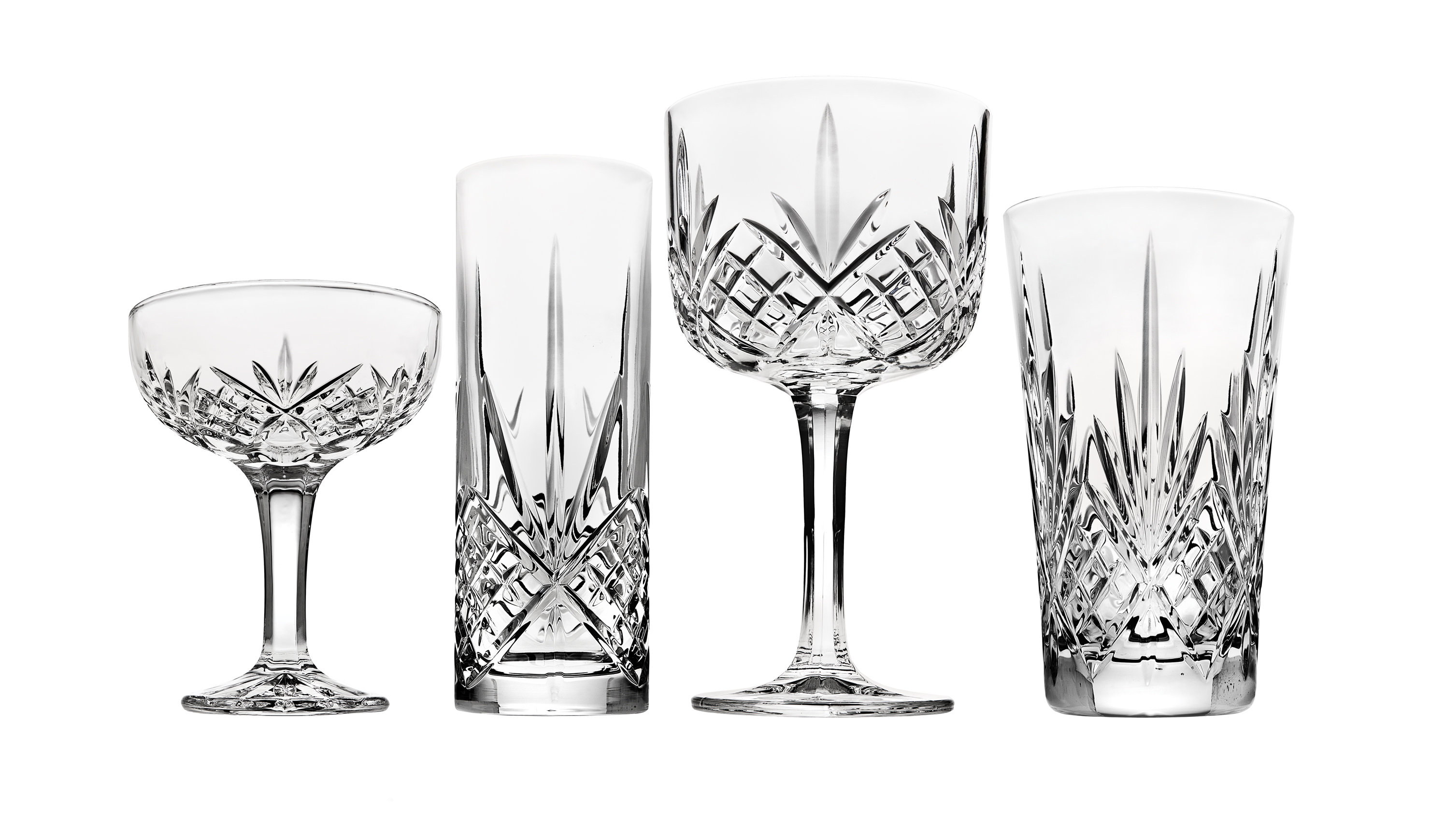 Godinger Silver Art Co Dublin Crystal 8 Piece Mixology Glass Set ...