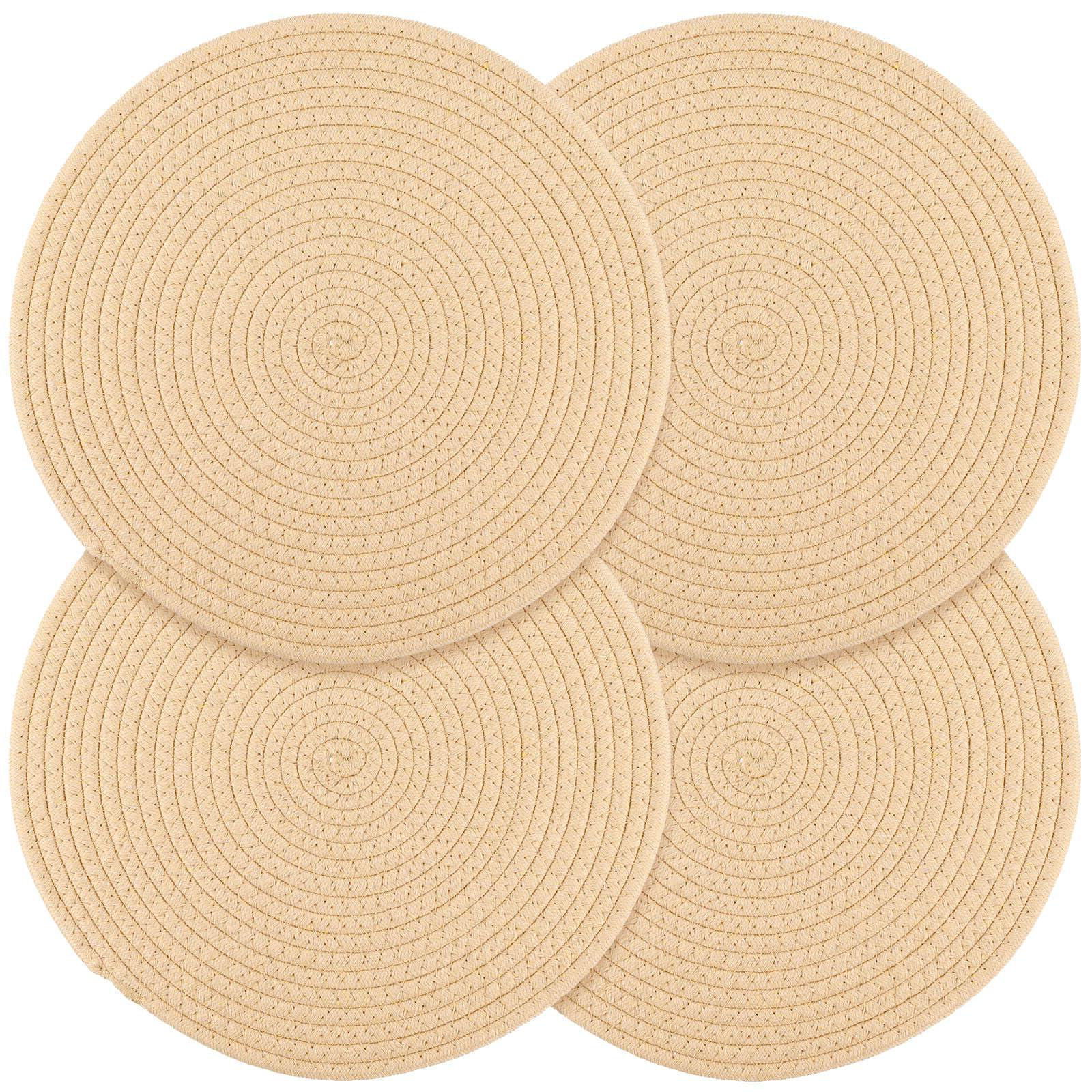 COEN Round Woven Placemats Set of 4 | Wayfair