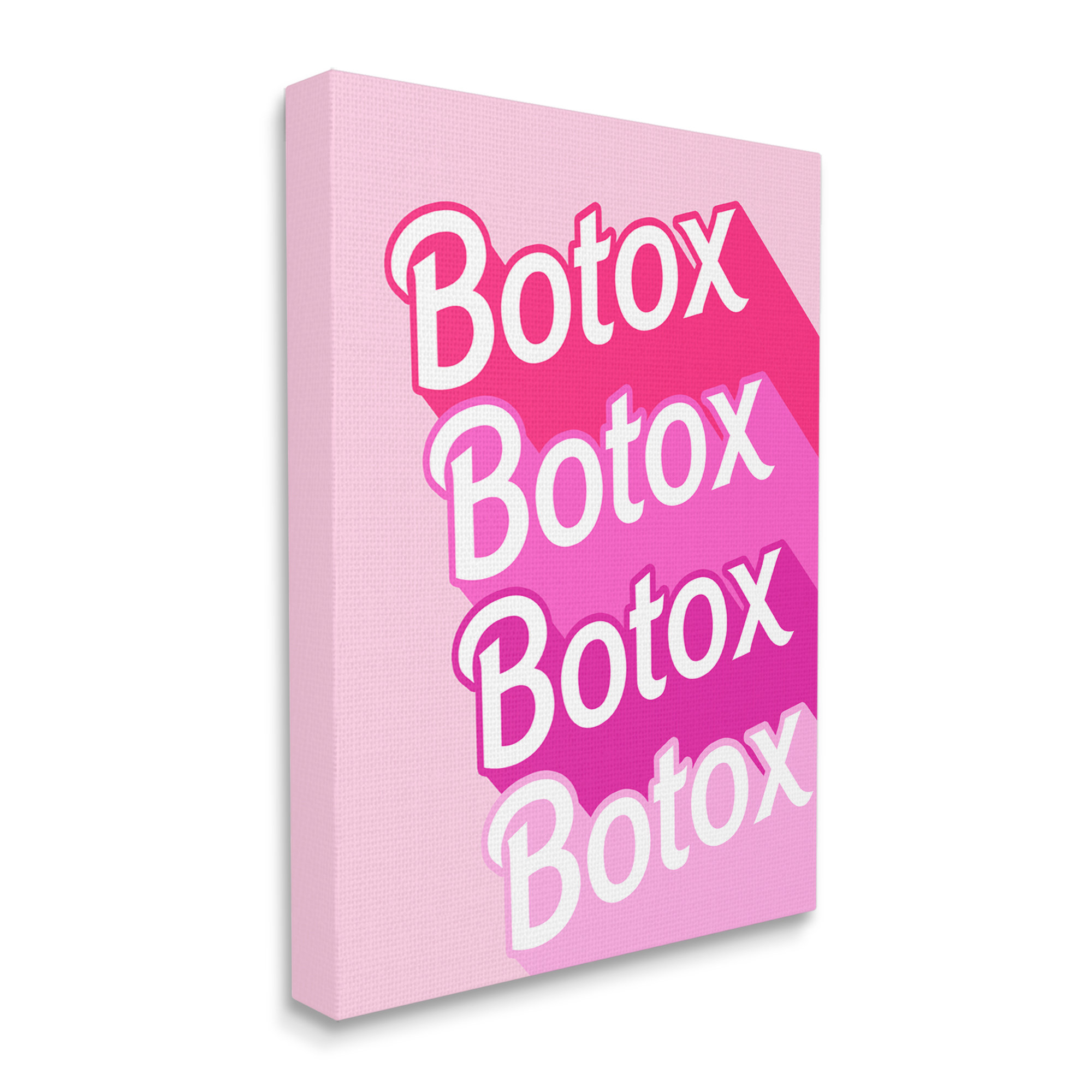 Ebern Designs Glam Pink Botox Phrase Canvas Wall Art Design By Daphne ...