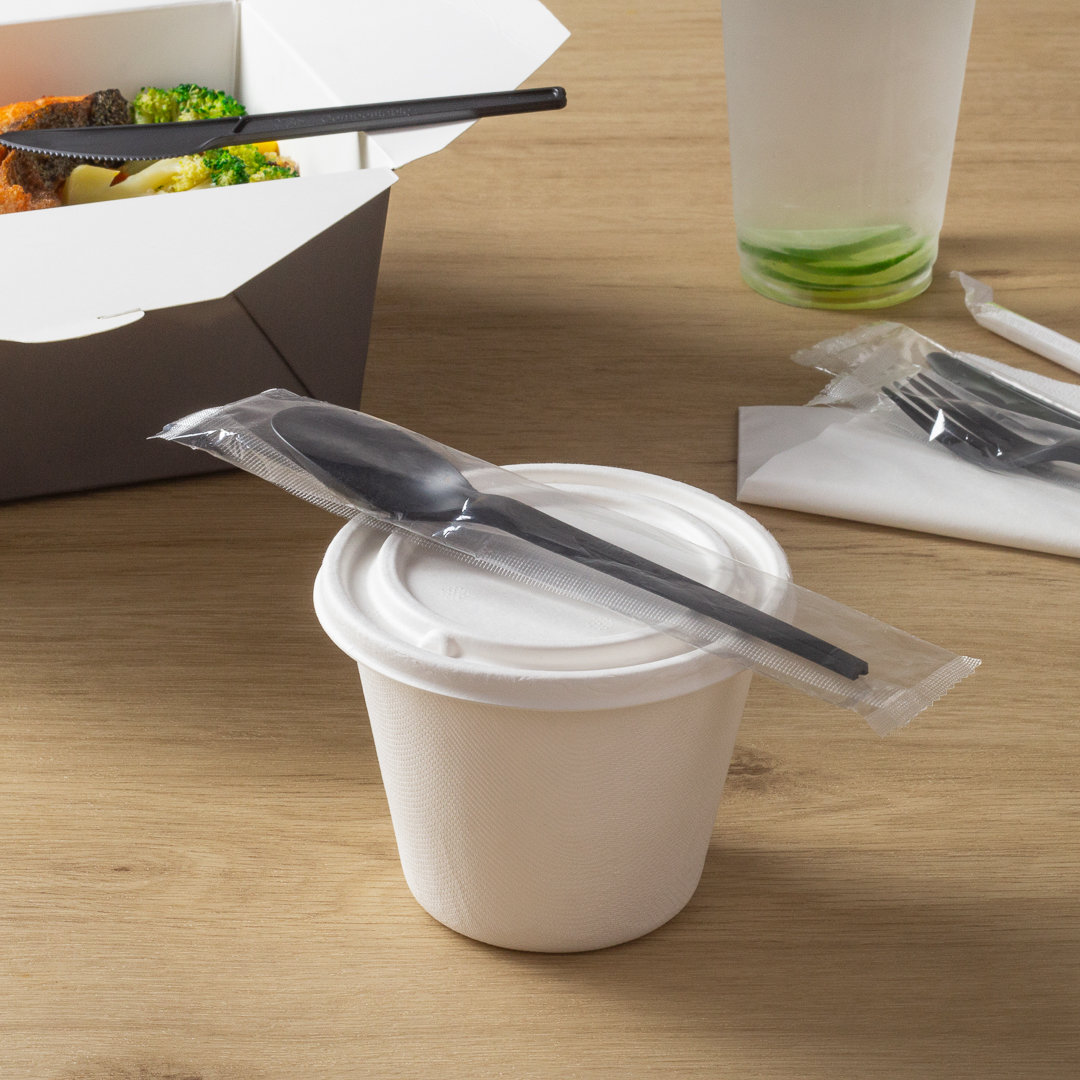 Restaurantware-Basic Nature 6.5 Inch Wrapped Compostable Spoons, 250 ...